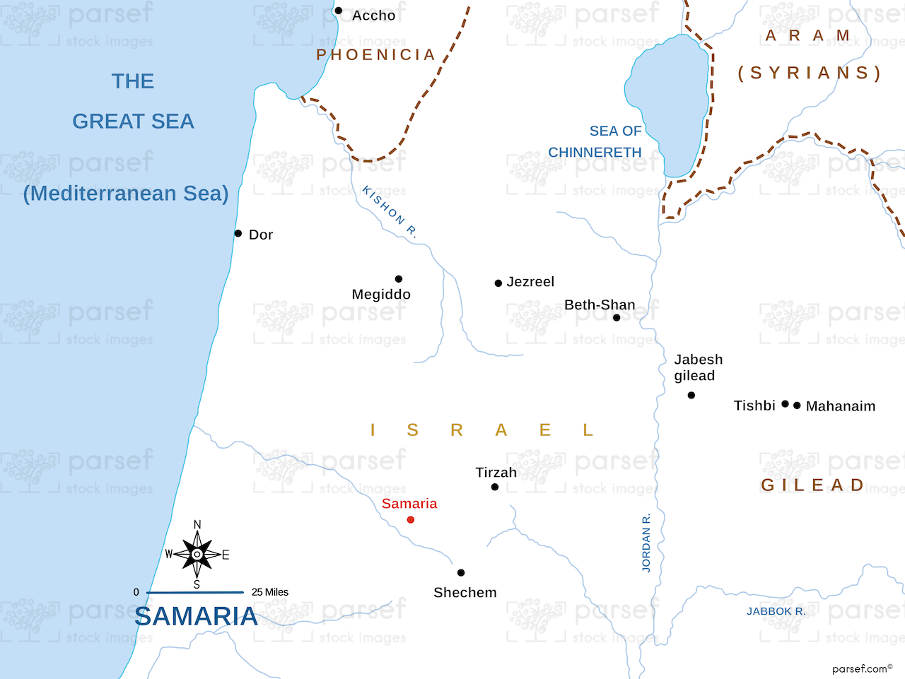 Samaria Map | Bible History Maps