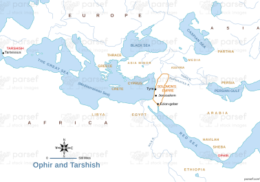 Zarephath and MT Carmel Map | Bible History Maps