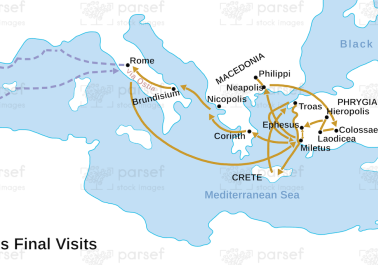 Acts Paul’s First Missionary Journey Map | Bible History Maps