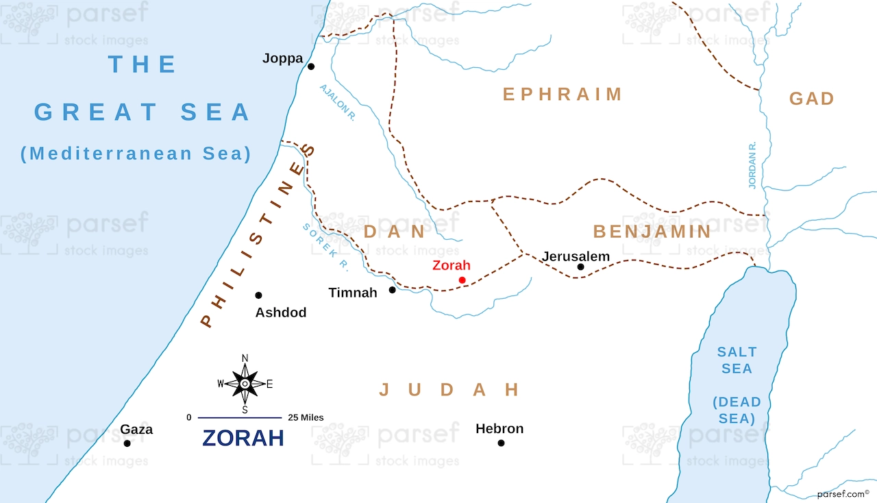Zorah Map | Bible History Maps